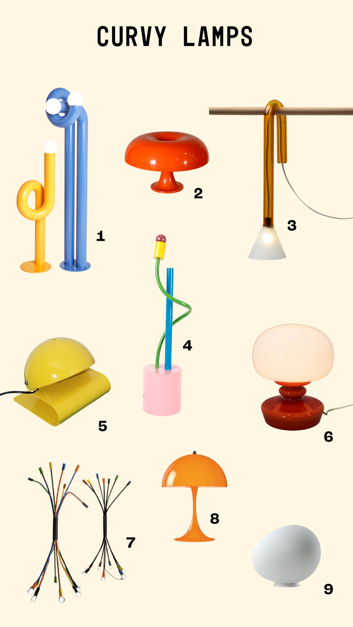 18 Curvy Lamps to Bring Joy to Your Home - The Aesthetics of Joy